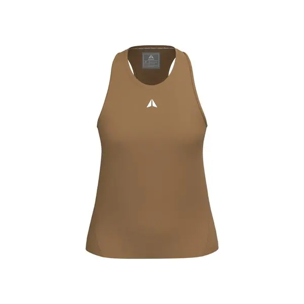 AORA ATHLETICS Dry Mesh Eco-friendly Moisture-wicking Tank Top For – Lightweight Breathable Workout Shirt With Advanced Ventilation – Sustainable Activewear Top For Gym, Running, Yoga, Training, Athleisure, Outdoor Activities, And Everyday Comfort - Brown