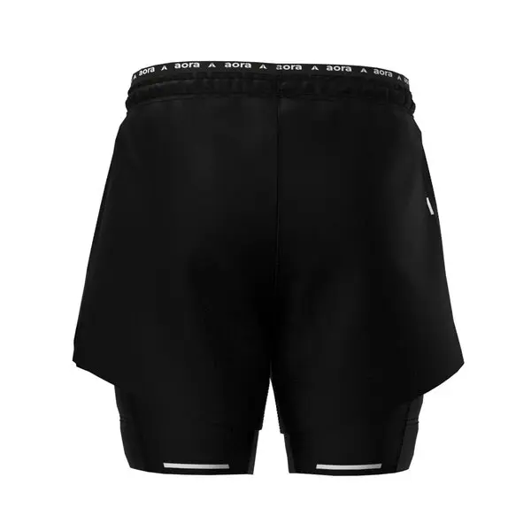 AORA ATHLETICS Hybrid Kanzai Eco-friendly Training Shorts For – Lightweight Outer Layer With Supportive Compression Liner – Sustainable Activewear Shorts For Gym, Running, Yoga, Strength Training, Outdoor Activities, Athleisure, Travel, And Everyday Comfort - Black