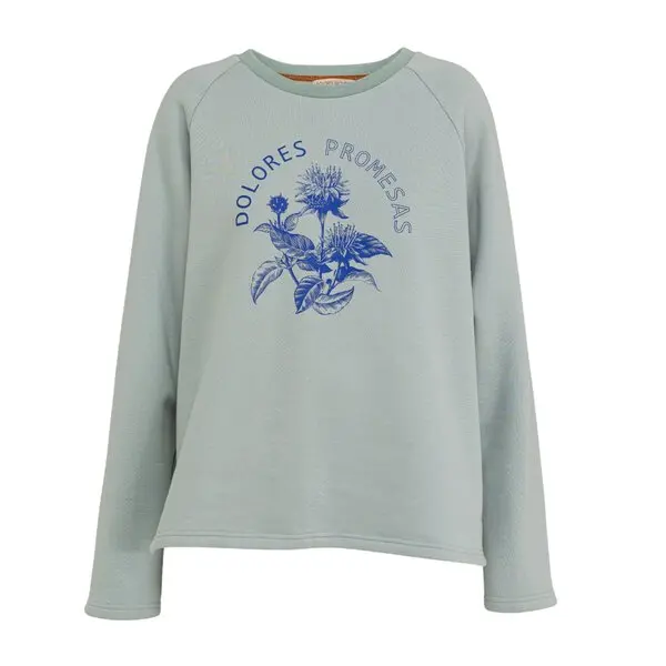 DOLORES PROMESAS Sky Floral Print Sweatshirt