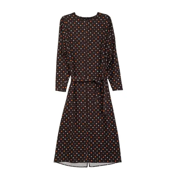 DOLORES PROMESAS Midi Shirt Dress Printed Circles