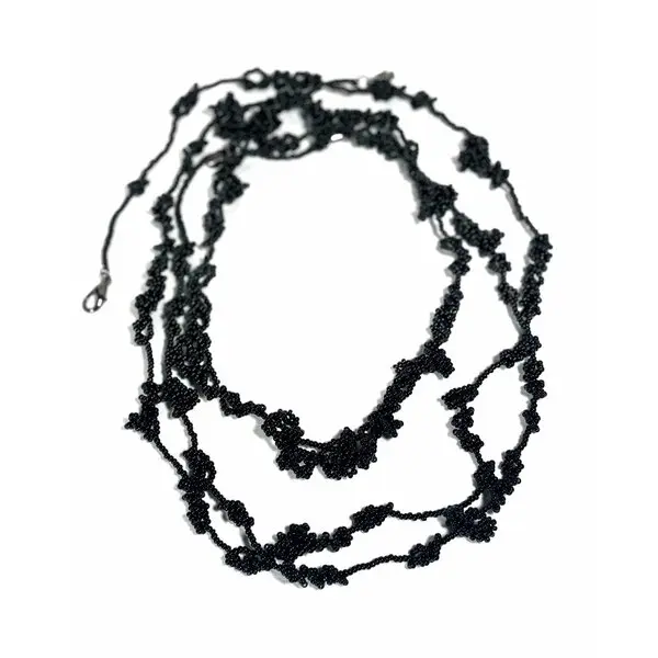 DOPAMINE FIX BY MARTINA NUNEZ Knot Guilty Long Necklace - Black
