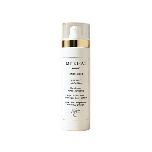 MY KISAS Hair Milk Conditioner With Argan Oil, Sweet Almond, Shea Butter With Orange Blossom - White