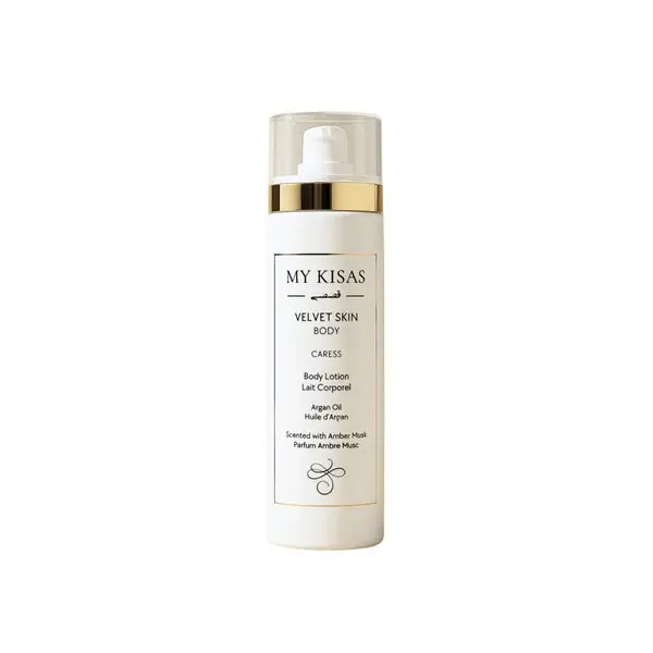 MY KISAS Caress Body Cream With Argan Oil, Beeswax Scented With Amber Musk - White