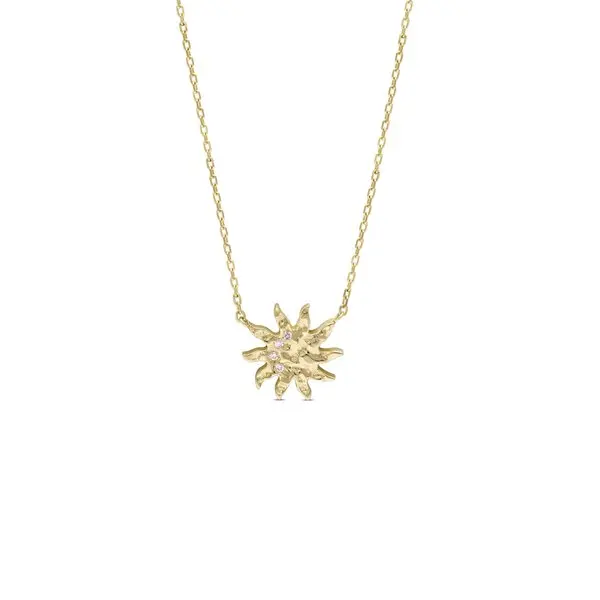 HOUSE OF KLARA 18k Sunburst Necklace With Lab Diamonds