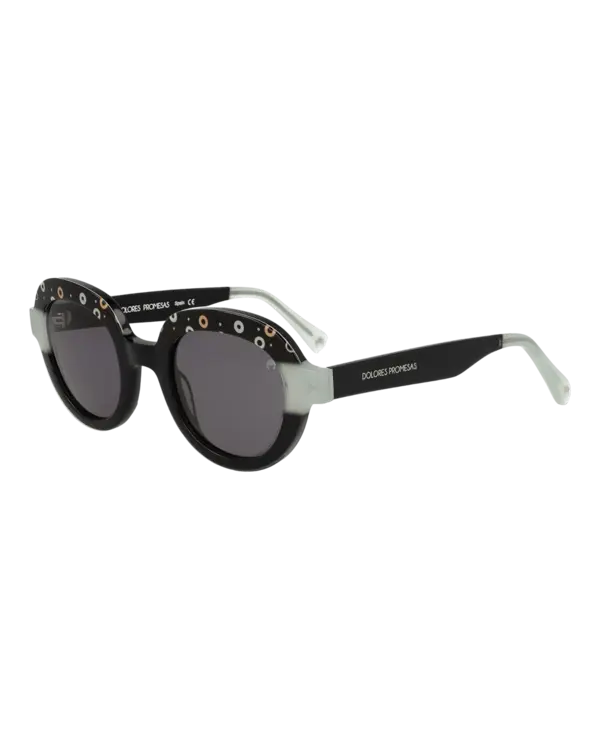 DOLORES PROMESAS Oval Spectacles With Circle Pattern