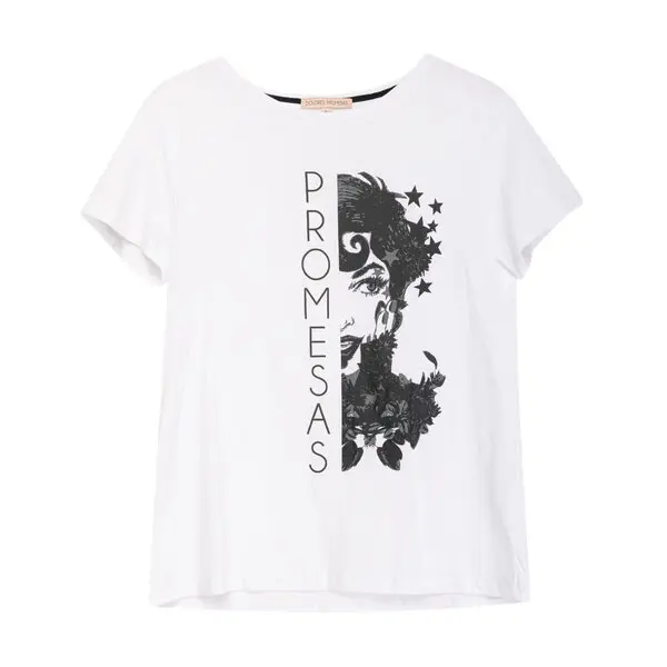 DOLORES PROMESAS Illustrated T-shirt Promises