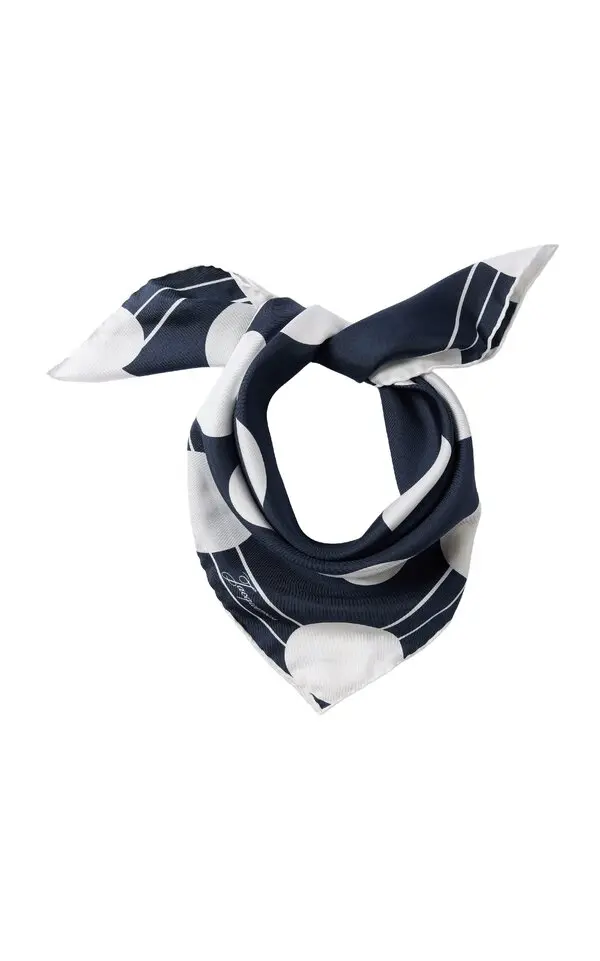 Jacquemus Le Foulard Coeur Silk Scarf - Blue