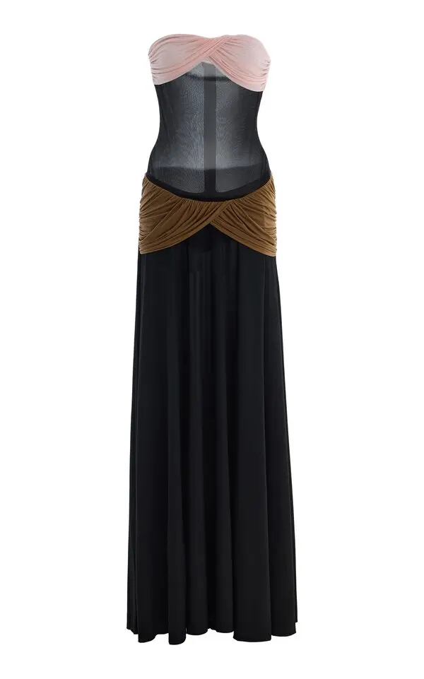 Burc Akyol Ruched Jersey Midi Dress