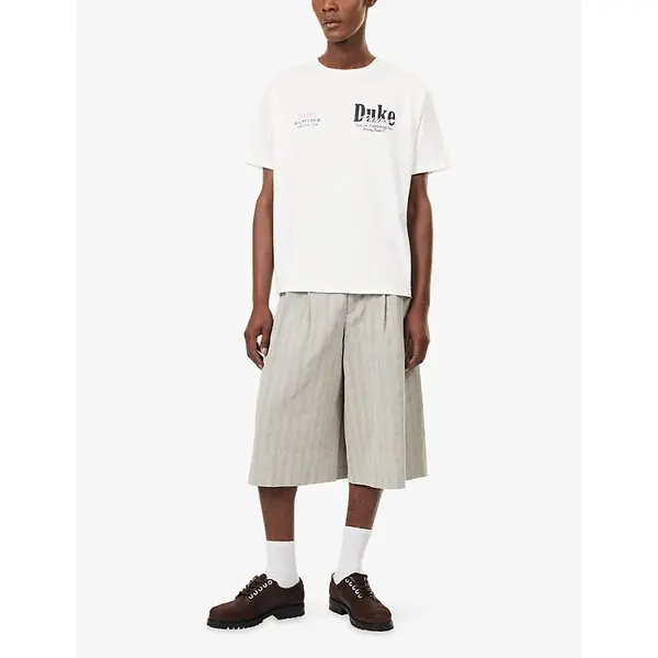 DUKE + DEXTER Alpine Formula One Logo Cotton T-shirt