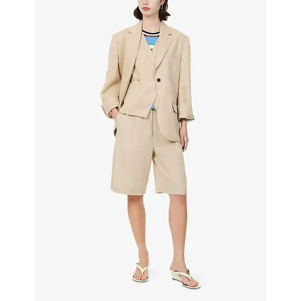 ME+EM Icon Oversized Linen-blend Blazer
