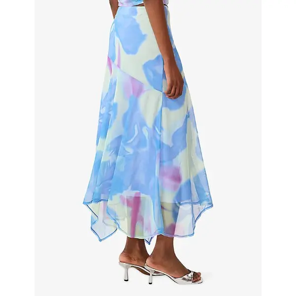 OMNES Cruze Floral-print Woven Midi Skirt