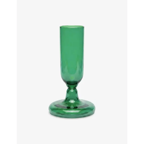 GUSTAF WESTMAN Chunky Champagne Glass - Transparent Green