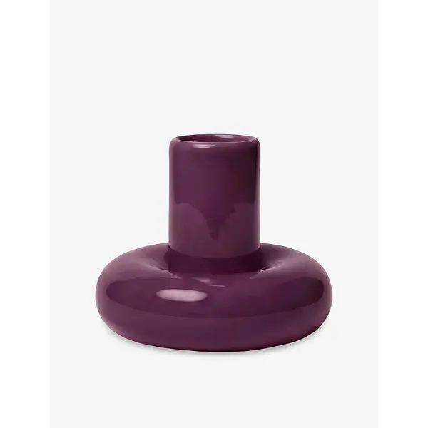 GUSTAF WESTMAN Chunky Earthenware Candle Holder - Purple