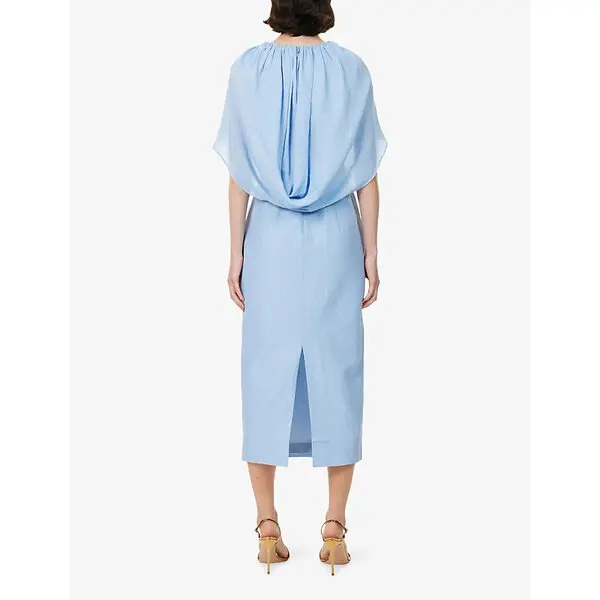Roland Mouret Cape Colum Midi Dress