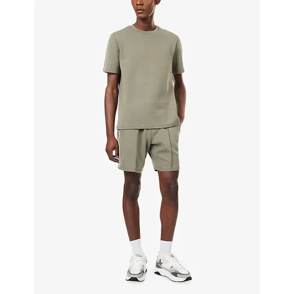 ARNE Contrasting-trim Short-sleeve Cotton-blend T-shirt