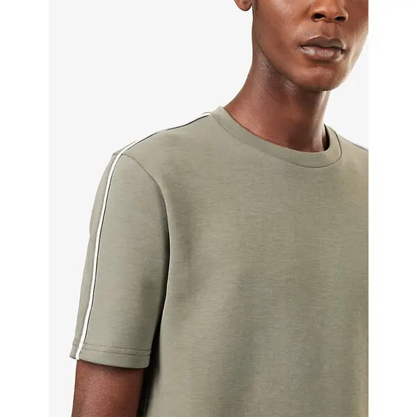 ARNE Contrasting-trim Short-sleeve Cotton-blend T-shirt