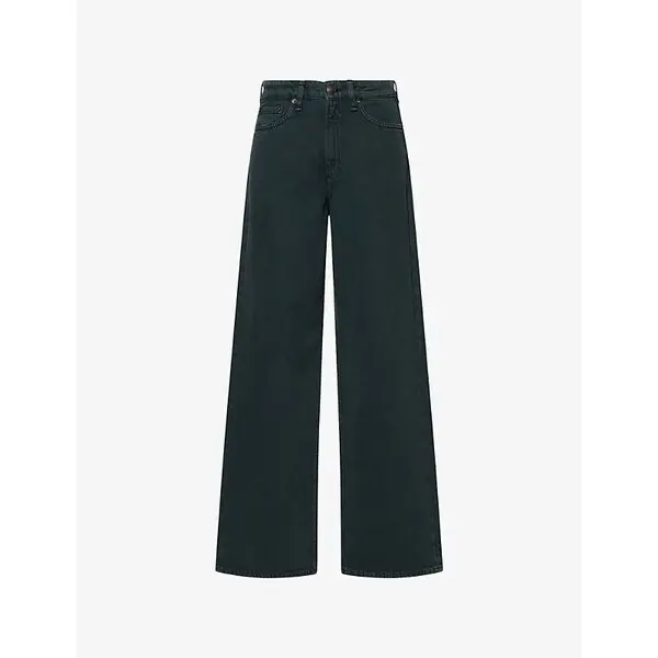 Rag & Bone Logan Wide-leg Denim Jeans - Greenstone