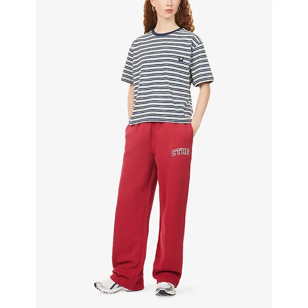 THE COUTURE CLUB Striped Cotton-jersey T-shirt