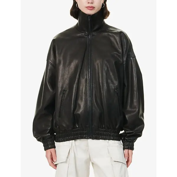 Acne Studios Lemmy Collared Leather Jacket