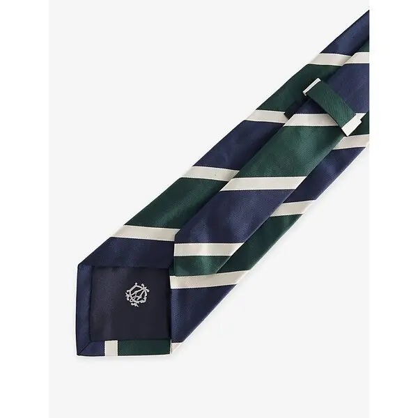 Dunhill Grenadine Club Striped Silk Tie