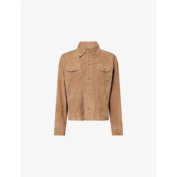 FRAME The Suede Utility Leather Jacket