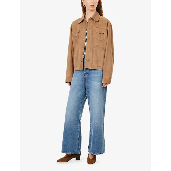FRAME The Suede Utility Leather Jacket