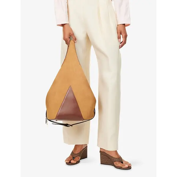 Stella McCartney Appaloosa Soft Woven Bucket Bag - Brandy
