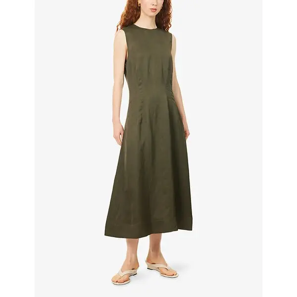 TWP Sleeveless Crew Neck Midi Dress