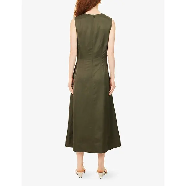 TWP Sleeveless Crew Neck Midi Dress