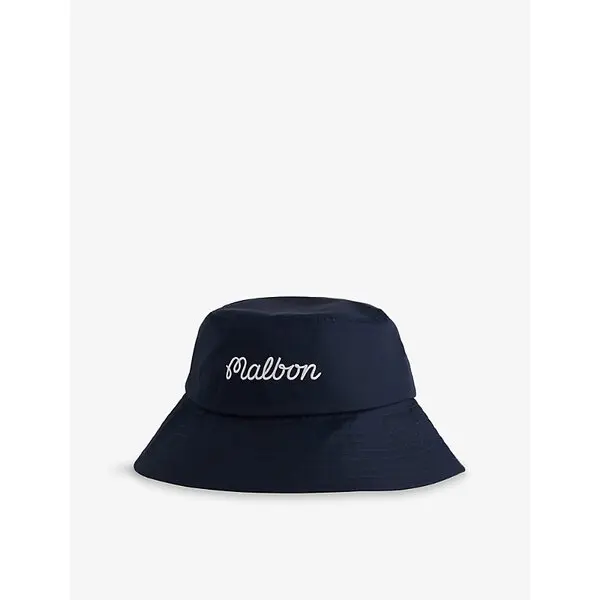 MALBON Brand-embroidered Woven Bucket Hat