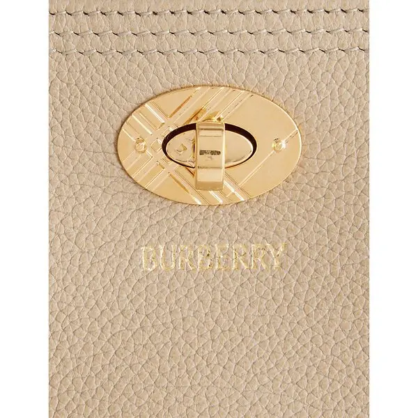 Burberry Cotswolds Check Small Leather Tote Bag