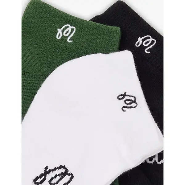 MALBON Set Of Three Cotton-blend Socks