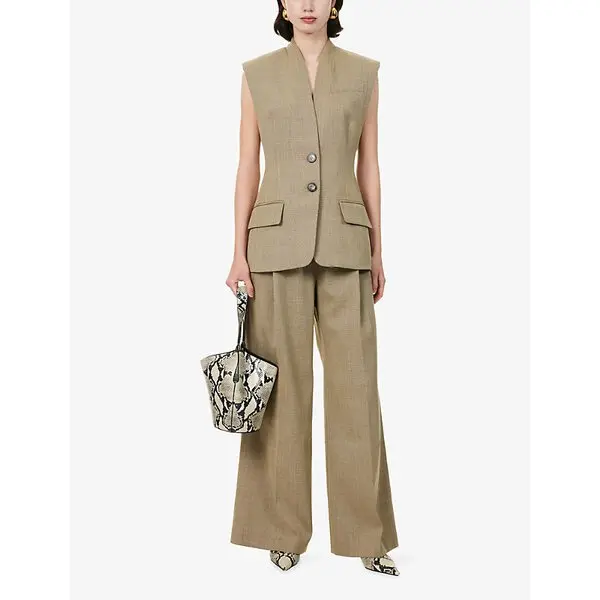 Camilla And Marc Halden Pleated Woven Trousers