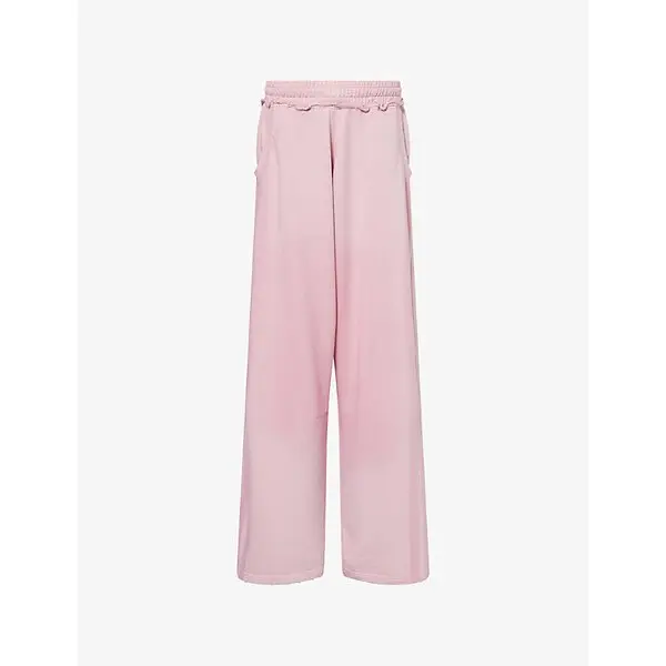JADED LONDON Striped Wide-leg Cotton Jogging Bottoms