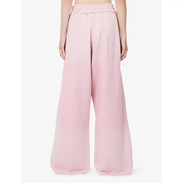 JADED LONDON Striped Wide-leg Cotton Jogging Bottoms