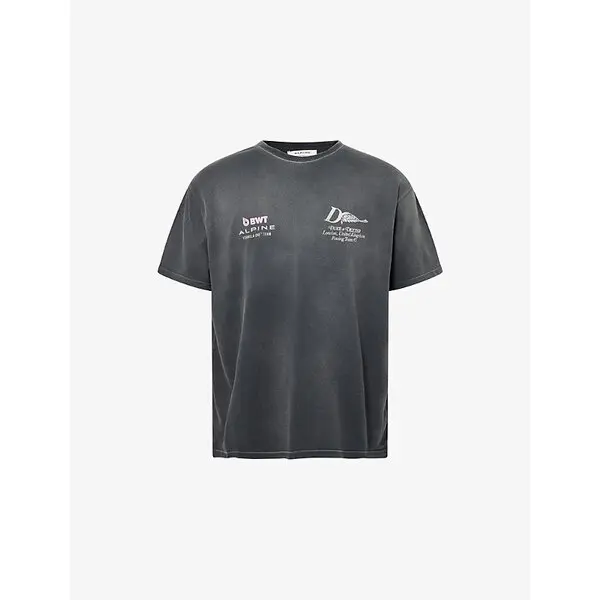 DUKE + DEXTER Alpine Formula One Logo Cotton T-shirt