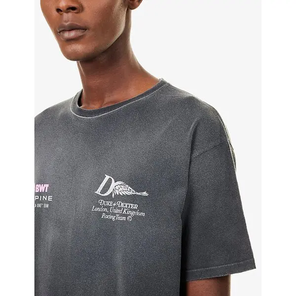 DUKE + DEXTER Alpine Formula One Logo Cotton T-shirt