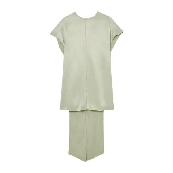 REISS Alice Cape-detail Satin Mini Dress - Silver