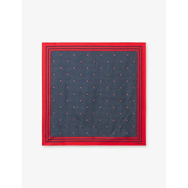 Claudie Pierlot Branded Square Silk Scarf 65cm X 65cm - Dark Print