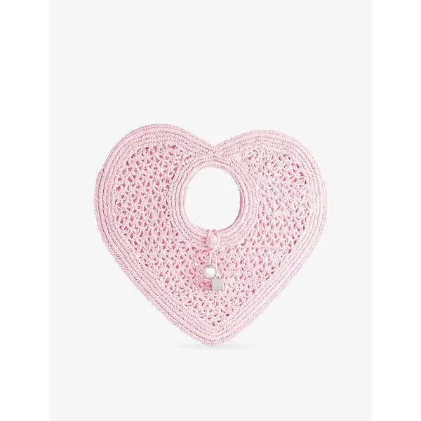 Jacquemus Le Spiaggia Coeur Heart Raffia Bag
