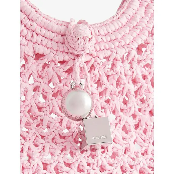 Jacquemus Le Spiaggia Coeur Heart Raffia Bag