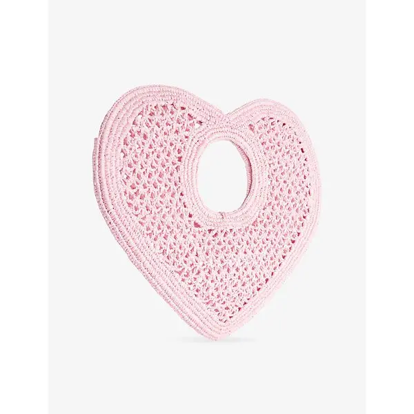 Jacquemus Le Spiaggia Coeur Heart Raffia Bag
