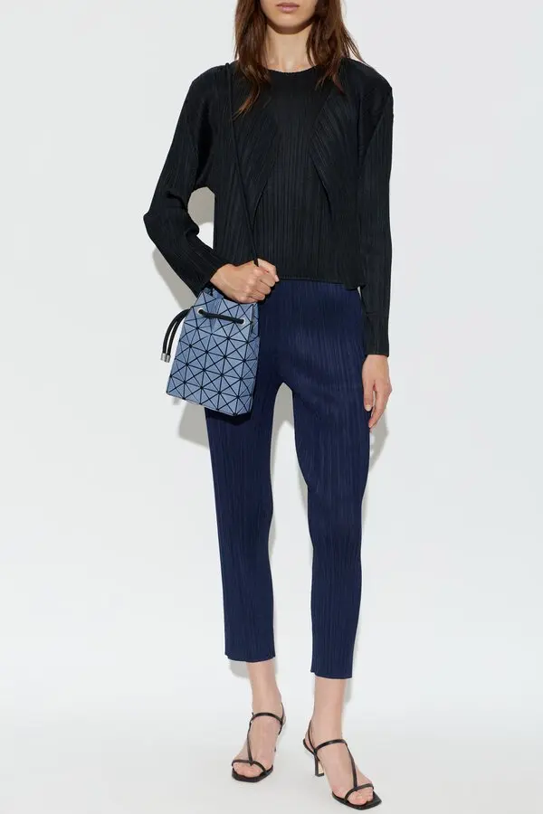 Issey Miyake Pleated Short Sleeve Top