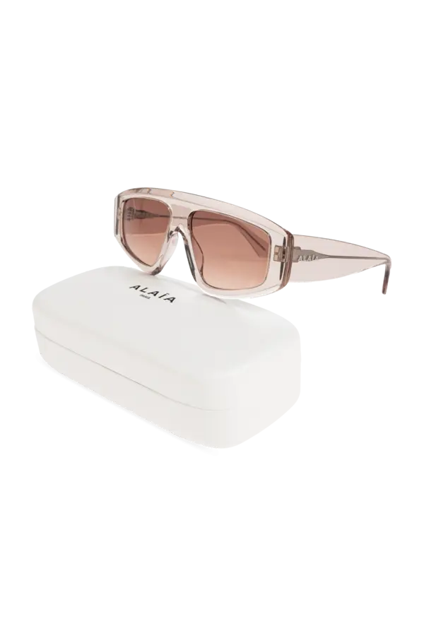 Alaïa Geometric Acetate Sunglasses