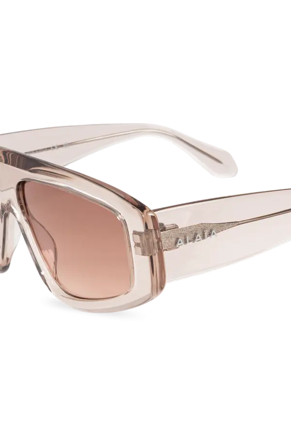 Alaïa Geometric Acetate Sunglasses