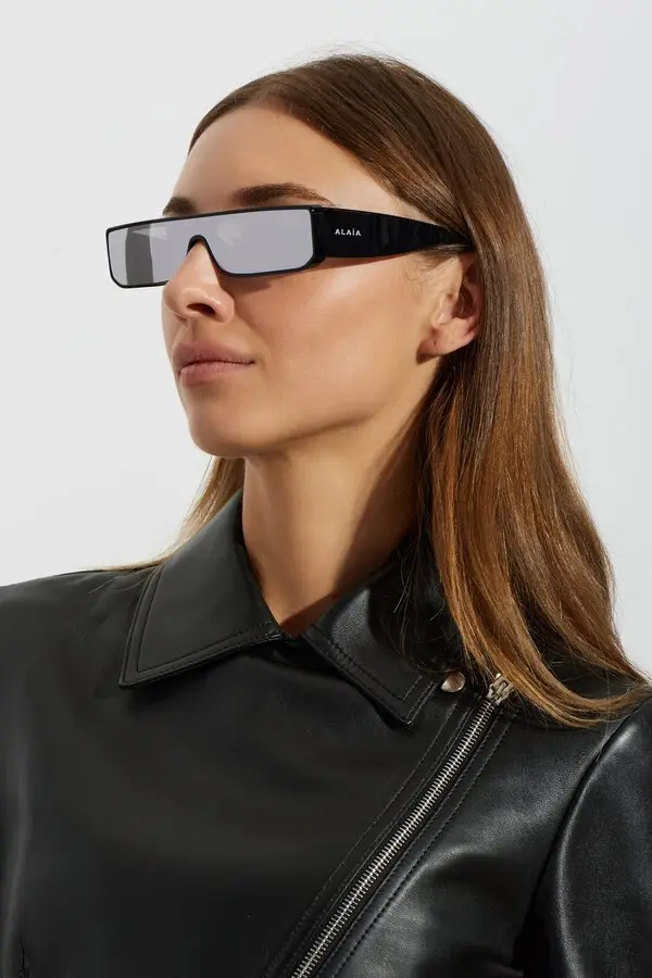 Alaïa Geometric Acetate Sunglasses