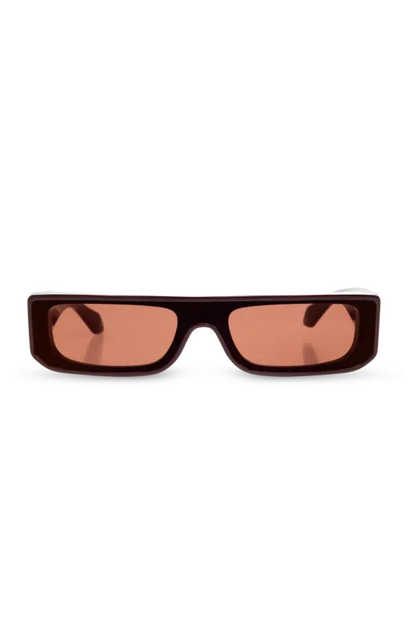 Alaïa Geometric Acetate Sunglasses - Burgundy