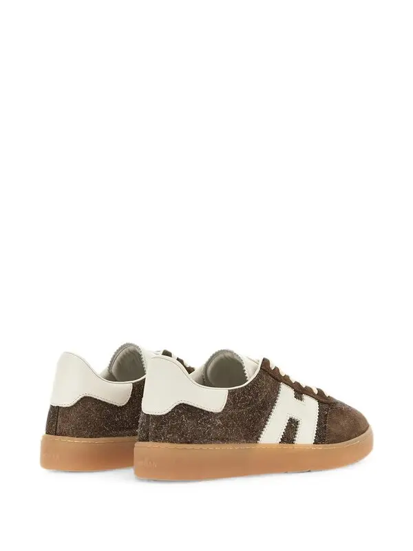 Hogan Suede And Calfskin Sneakers - Brown