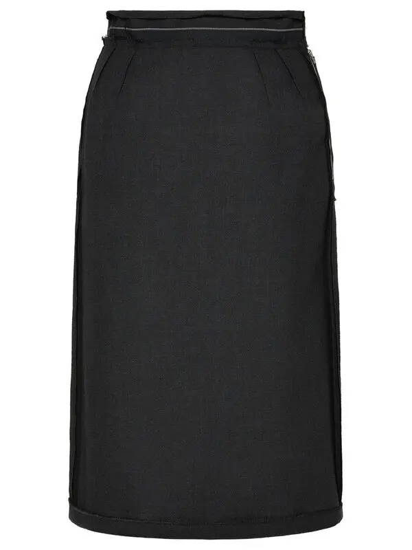 MAISON MARGIELA Midi Skirt With Reversed Hem