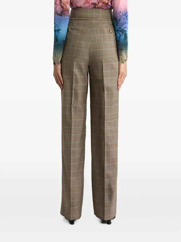 Etro Stretch Wool Houndstooth Pants